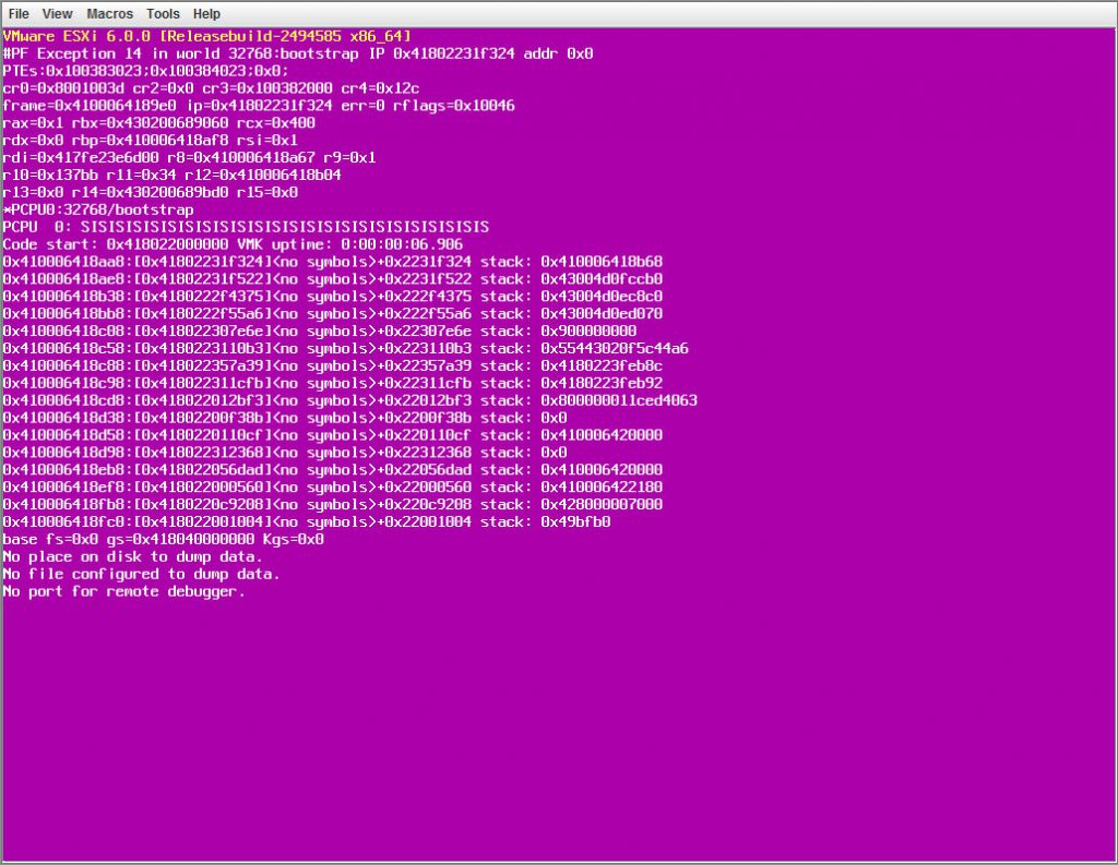 Vmware Esxi 6 Crashes During Install On Dell C2100 Pf Exception 14 In World 32768