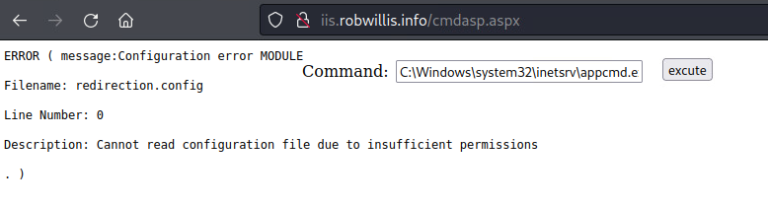 Analyzing & Detecting IIS Backdoors | RobWillis.info