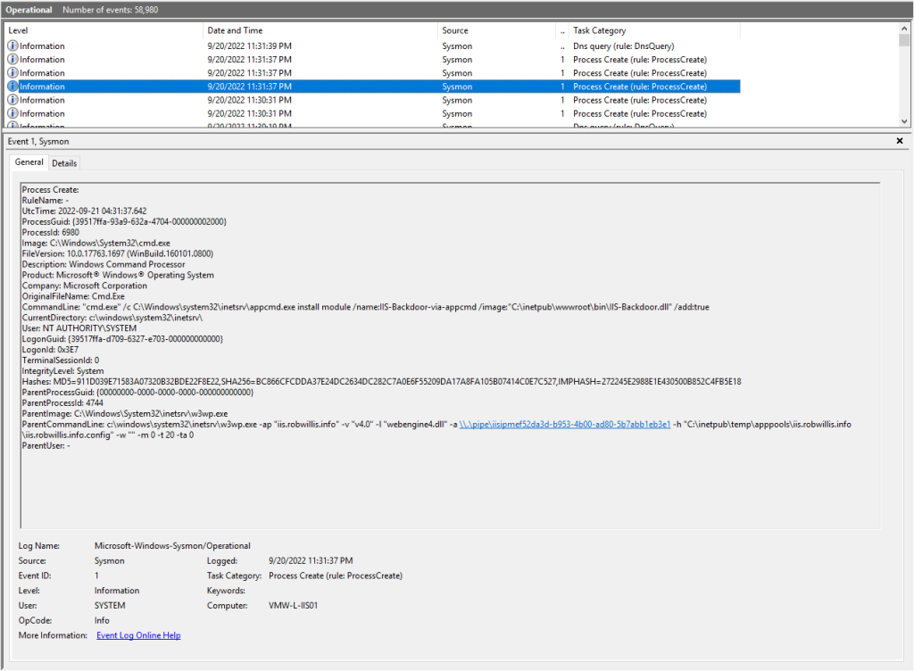 Analyzing & Detecting IIS Backdoors | RobWillis.info